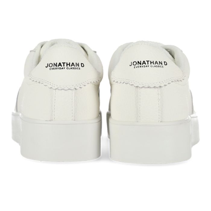 Jonathan D Mens Court Sneaker Genuine Leather White | John Craig