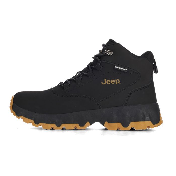 Jeep Leather Gladiator Boots Mens Black|John Craig