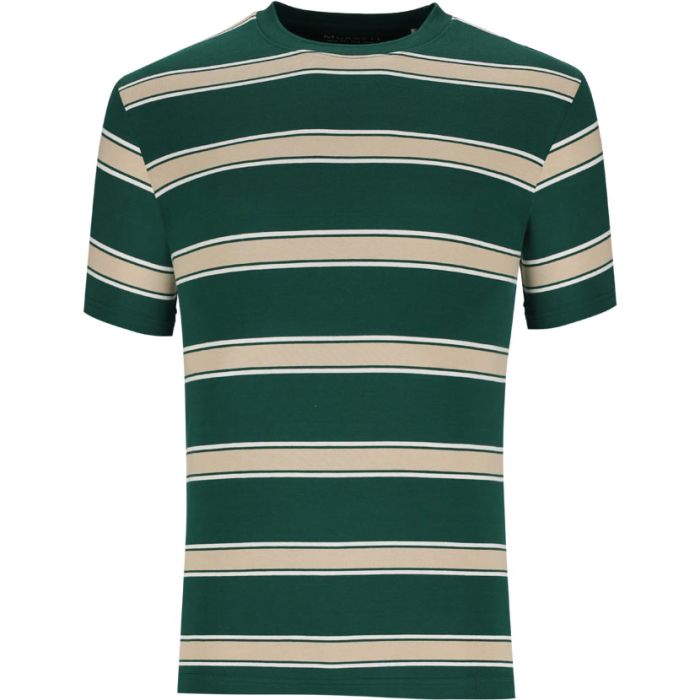 Muratti Striped T-shirt Mens Rain Forest|John Craig
