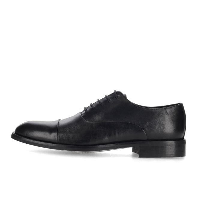 Muratti Oxford Toe Cap Lace Up Shoes Mens Black|John Craig