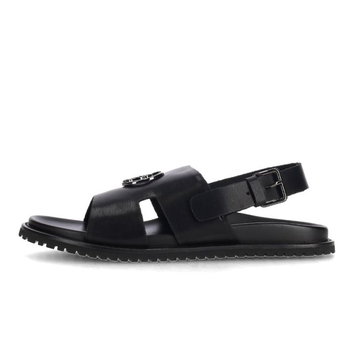 Polo Moulded Trim Sandals Mens Black|John Craig